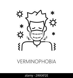 People afraid of viruses. Microbes attack guys and girls. Bacteria fly ...