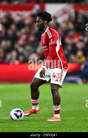 Ola Aina of Nottingham Forest in action during the Premier League match ...