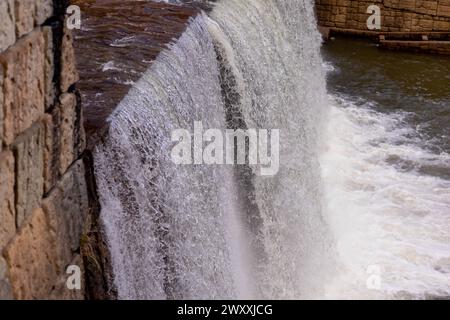 Man-made double tier waterfall in Japan Stock Photo - Alamy