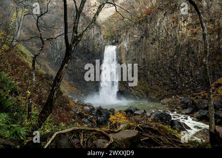 Niigata, Japan - November 7 2023 : Majestic Naena waterfall with ...