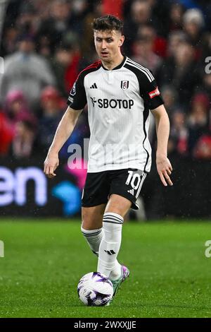 Tom Cairney of Fulham during the Fulham v Nottingham Forest Premier ...