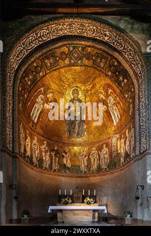 Our Lady between the Archangels Gabriel and Michael and the Apostles, 11th century, Byzantine ...