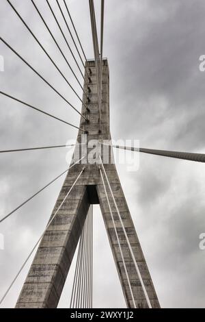 Nissibi Cable-Stayed Bridge, Ataturk Dam Reservoir, Sanliurfa Province ...