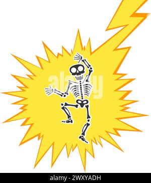 Skeleton electric shock by high voltage or lighting electrocuted ...