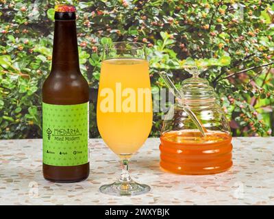 Mead IPM is a beer-style mead, made using honey, hops, yeast and water ...