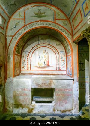 The vast crypt under the main altar, built by Luigi Carimini in 1869-71 ...
