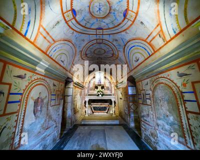 The vast crypt under the main altar, built by Luigi Carimini in 1869-71 ...