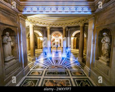The vast crypt under the main altar, built by Luigi Carimini in 1869-71 ...