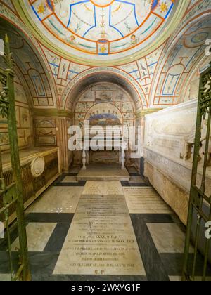 The vast crypt under the main altar, built by Luigi Carimini in 1869-71 ...