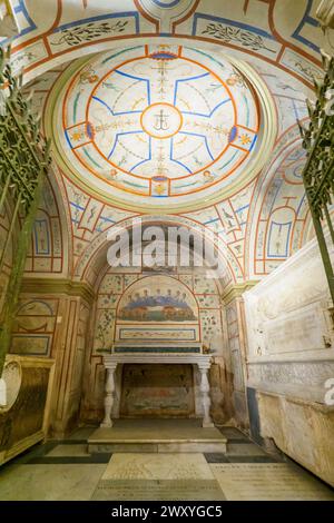 The vast crypt under the main altar, built by Luigi Carimini in 1869-71 ...