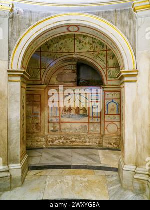 The vast crypt under the main altar, built by Luigi Carimini in 1869-71 ...