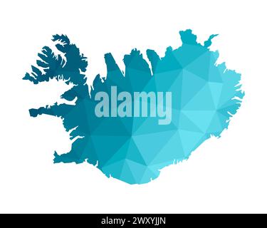 Geometric Map of Iceland Vector Illustration Stock Vector Image & Art ...