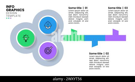 Three Step Process Chart Slide Template Stock Vector Image & Art - Alamy