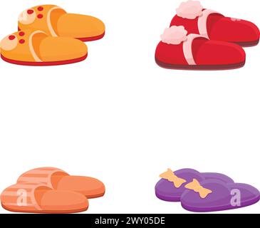 slipper kid slippers cartoon vector illustration Stock Vector Image ...