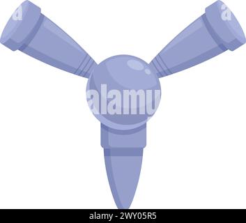 Hookah hose adapter icon cartoon vector. Steel material. Smoking ...