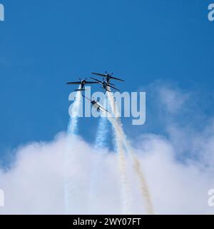 Planes military scenery air show aerobatics Stock Photo - Alamy