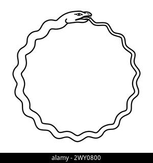 Ouroboros or uroboros, an ancient symbol for eternal cyclic renewal or ...