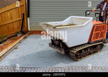 Utilization of self dumping rubber track concrete truck for ...