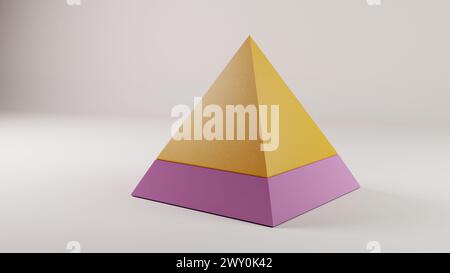 Geometric Play: Tri-Colored Pyramid in Modern Harmony Stock Photo - Alamy
