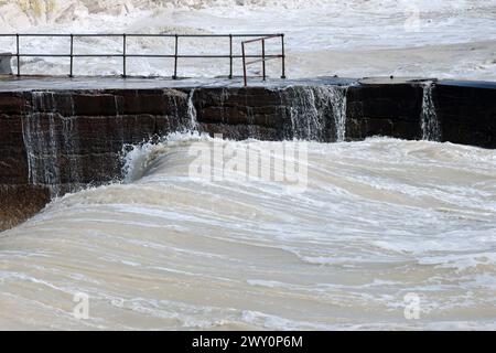 rough sea windy weather seaford coastal splash point area big waves on ...