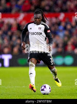 Fulham's Calvin Bassey during the Premier League match at St James ...