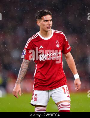 Nottingham Forest's Nicolas Dominguez during the Premier League match ...