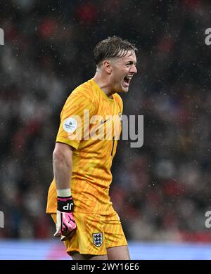 England goalkeeper Jordan Pickford during a training session at Swope ...