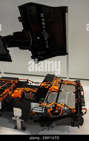 Electric motor (E-Motor), High Voltage Battery Pack of Electric Vehicle and External Charger ...