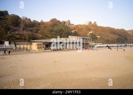 Arial view from beach. Durley Chine Environmental Hub, Bournemouth ...