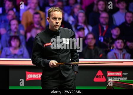 Ali Carter reacts, during the Johnstone’s Paint Tour Championship at ...