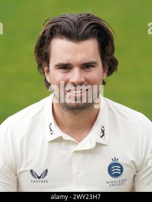 Middlesex's Max Holden during a media day at Lord's, London. Picture ...