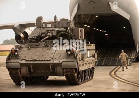 Soldiers with the 5th Squadron, 7th Cavalry Regiment, 1st Armored Brigade Combat Team (5-7 CAV ...
