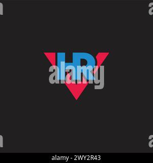 HRV triangle letter logo design with triangle shape. HRV triangle logo ...