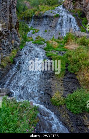 Sunset view of Jermuk Waterfall in Armenia Stock Photo - Alamy