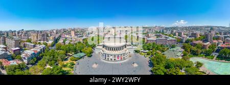 Panorama view of Armenian National Opera and Ballet Theatre in Yerevan ...
