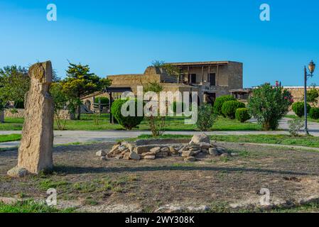 Historical buildings at Qala Ethnographic Complex in Azerbaijan Stock ...