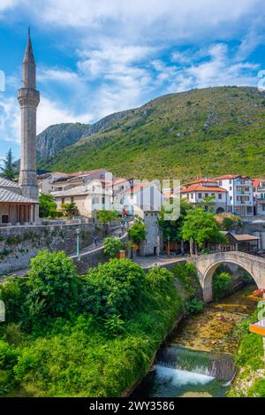 Kriva Cuprija small stone bridge in Mostar, Bosnia and Herzegovina ...