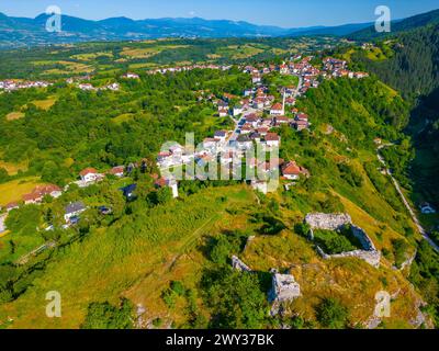 Panorama view of Prusac fortress in Bosnia and Herzegovina Stock Photo ...