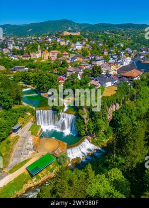 Panorama of Bosnian town Jajce Stock Photo - Alamy