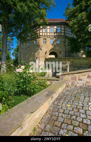 Access to the moated castle Sachsenheim, Grosssachsenheim Castle, former moated castle, archway ...