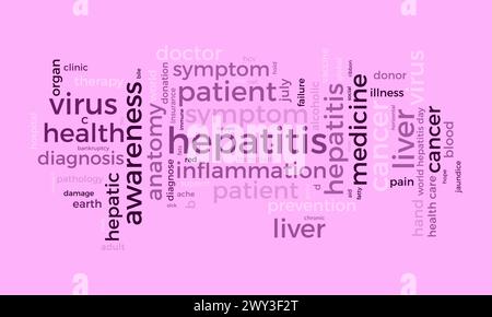 Hepatitis word cloud template. Health and Medical awareness concept ...
