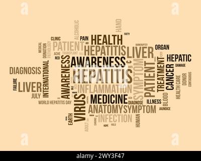 Hepatitis word cloud template. Health and Medical awareness concept ...