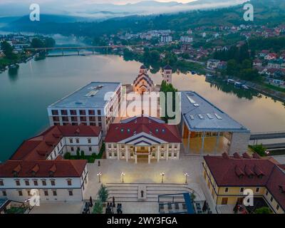 Night view of Andricgrad in Bosnia and Herzegovina Stock Photo - Alamy