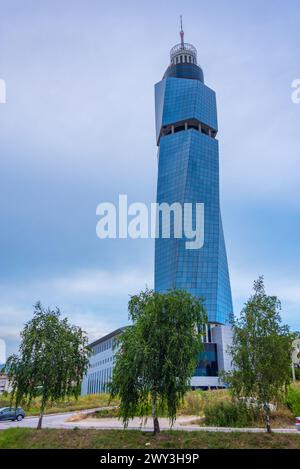 Avaz Twist Tower in Sarajevo city, the tallest skyscraper in former ...