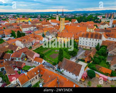 Aerial view of Croatian town Varazdin Stock Photo - Alamy