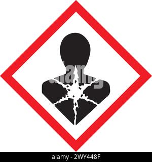 classic hazard warning alert attention danger sign in red white diamond ...