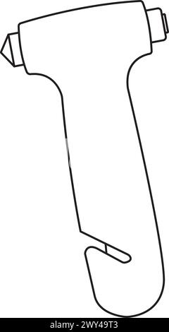 Emergency Hammer Break Glass Window Shatter Escape Exit Black White ...