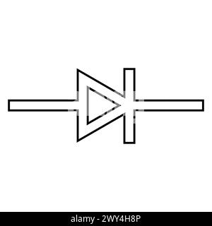 Diode. anode and cathode. electronic symbol of Illustration of basic ...
