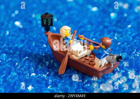 Lego Minifigures Adult on Boat Stock Photo - Alamy