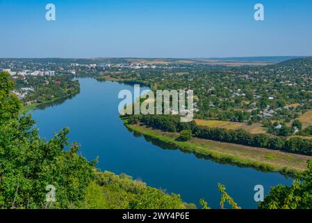Panorama view of Dniester river between Moldova and Ukraine Stock Photo ...